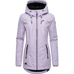 Winterjacke Ragwear "Zuzka Winter", Damen, Gr. L (40), lila (lavender), Außenmaterial: 100% Polyester, Innenfutter: 100% Polyester, Kapuzenfutter: 100% Polyester, Wattierung: 100% Polyester, modisch, tailliert Po-bedeckend, Langarm mit Knopf Rippstrickbündchen mit Druckknopf, Jacken, Wasserdichter Winterparka mit Teddyfleece Innenfutter