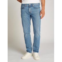 Straight-Jeans Tommy Hilfiger "STRAIGHT DENTON STR MESA BLUE" Gr. 32, Länge 34, mesa blau, Herren, Denim/Jeans, Obermaterial: 99% Baumwolle, 1% Elasthan, unifarben, Jeans, in hellblauer Waschung