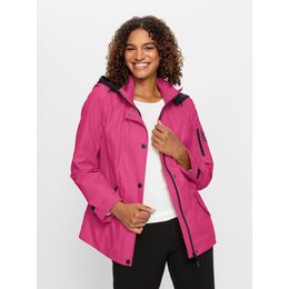 Funktionsjacke Casual Looks, Damen, Gr. 18, pink (fuchsia), 100% Polyester, Kapuzenfutter:100% Polyester, Wattierung:100% Polyester, unifarben, Langarm, Jacken