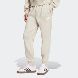 Sporthose adidas Sportswear "M FEELCOZY PANT" Gr. L, N-Gr, wonder aluminium, weiß, Herren, Obermaterial: 70% Baumwolle, 30% Polyester, Hosen