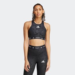 Sport-BH adidas Performance "TF MS HN PR BRA", Damen, Gr. M, Cup A/B, schwarz (schwarz a, b), Obermaterial: 73% Polyester, 27% Elasthan, sportlich, BHs