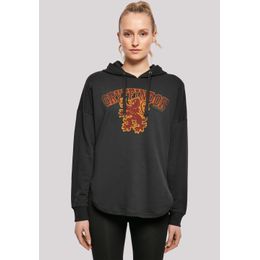 Kapuzenpullover F4NT4STIC "Harry Potter Gryffindor Sport Emblem", Damen, Gr. L, schwarz, Obermaterial: 100% Baumwolle, casual, oversize, Langarm, Pullover, Print