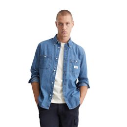 Marc O'Polo Jeanshemd MARC O'POLO DENIM, Herren, Gr. L, N-Gr, medium blau_multi, Denim/Jeans, Obermaterial: 100% Baumwolle, regular fit, Hemden