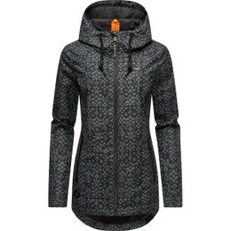 Outdoorjacke Ragwear "Zuzka Ikat", Damen, Gr. XS (34), schwarz, Außenmaterial: 100% Polyester, Innenfutter: 100% Polyester, casual, tailliert Po-bedeckend, hoch geschlossener Ausschnitt, Langarm mit Knöpfen,Ärmel mit Ärmelschlitz normaler Saum krempelbar,mit Druckknopf,mit Schlitz, Jacken, Wasserdichte Übergangsjacke mit großer Kapuze