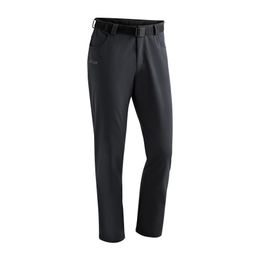 Funktionshose Maier Sports "Perlit M" Gr. 24, Kurzgrößen, schwarz, Herren, Vorderseite: 92% Polyester, 8% Elasthan / Rückseite: 100% Polyester, Hosen, warme Herren Softshellhose, Winter Outdoorhose, winddicht, Regular Fit