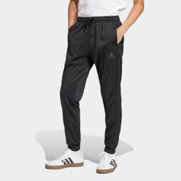 Sporthose adidas Sportswear "M 3S TR RT PT" Gr. L, N-Gr, schwarz (schwarz, schwarz), Herren, Obermaterial: 100% Polyester, Hosen