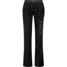 Sweathose Juicy Couture "LAYLA PANT JEWELLED Damen" Gr. L, EURO-Größen, schwarz, Damen, 95% POLYESTER 5% ELASTAN, Hosen, Trainingshose Damen, Sweathose, Velour, Jogginghose mit Glitzer, Sale