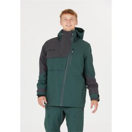 Skijacke SLOPE "Zuko", Herren, Gr. L, grün (schwarz, grün), 100% Polyester, mehrfarbig, normal, ohne Ausschnitt, Jacken, Mit innovativem Reißverschlussdesign