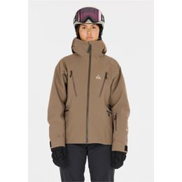 Skijacke SOS "La Thule", Damen, Gr. XL, braun, 92% Polyamid, 8% Elasthan, unifarben, normal, ohne Ausschnitt, Jacken, im besonders wetterfesten und komfortablen Design
