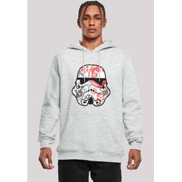 Kapuzenpullover F4NT4STIC "Star Wars Trooper Head Snoflakes" Gr. M, grau (erdgrau), Herren, Obermaterial: 65% Baumwolle, 35% Polyester, Pullover, Premium Qualität