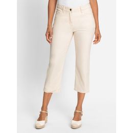 3/4-Hose Inspirationen Gr. 52, Normalgrößen, beige (champagner), Damen, 76% Baumwolle, 22% Polyester, 2% Elasthan, unifarben, Hosen