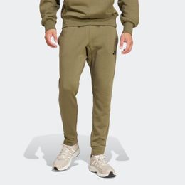 Sporthose adidas Sportswear "M FEELCOZY PANT" Gr. L, N-Gr, grün (olive strata, schwarz), Herren, Obermaterial: 70% Baumwolle, 30% Polyester, Hosen