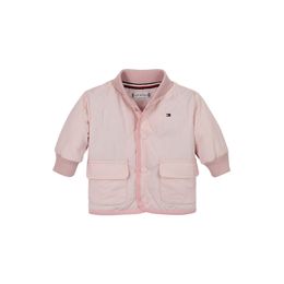 Steppjacke Tommy Hilfiger "QUILTED JACKET", Baby, Gr. 62, rosa (precious pink), Web, Obermaterial: 100% Polyester, unifarben, normal, Langarm Rippbündchen, Jacken, mit wärmender Wattierung