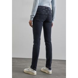 Comfort-fit-Jeans Street One Gr. 29, Länge 32, blau (blau schwarz used wash), Damen, Jeans, 83% Baumwolle, 16% Polyester, 1% Elasthan, unifarben, Jeans, aus Baumwolle mit Stretchanteil