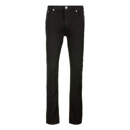 Slim-fit-Jeans HUGO BLUE "Zane" Gr. 30, Länge 32, schwarz (schwarz001), Herren, Denim/Jeans, Obermaterial: 93% Baumwolle, 6% Elastomultiester, 1% Elasthan, unifarben, Jeans, mit angesetztem Bund