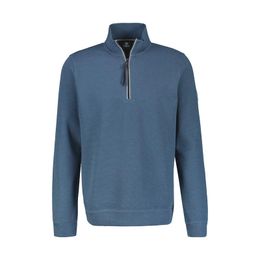 Lerros Sweatshirt »Sweattroyer für Herren, unifarben« CRISPY BLUE 4XL 4XL Hoher Reißverschlusskragen