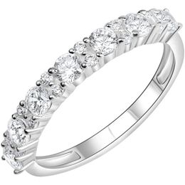 Firetti Silberring »Schmuck Geschenk Silber 925 Fingerring Ring Memoire« mit Zirkonia (synth.) silberfarben-kristallweiß 58 Zarter Schimmer :...