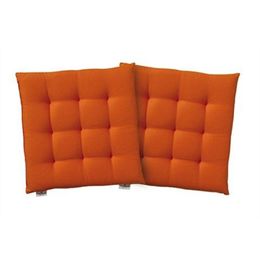 Tom Tailor HOME Sitzkissen &raquo;Dove&laquo; TOM TAILOR unifarbenes, abgestepptes Sitzkisssen DOVE, 2er Pack orange Baumwolle