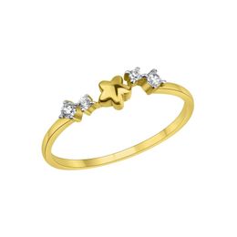Diamonds by Ellen K. FASCINATION BY ELLEN K. Fingerring »375/- Gelbgold bicolor Zirkonia« mehrfarbig 054 (17,2) Filigraner Damenring aus 375/- Gelbgold bicolor