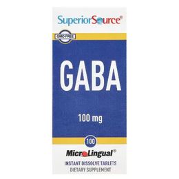 Superior Source, GABA, 100 mg, 100 MicroLingual Tabletten [2.540,01 EUR pro kg]