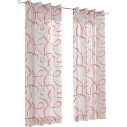 HEINE HOME unisex Dekostore wei&szlig;-rot, Gr&ouml;&szlig;e 245x140 cm