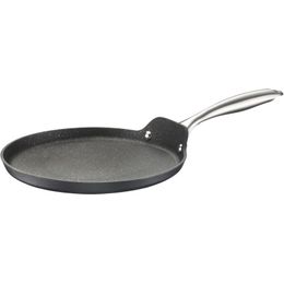 Pinti Inox Crêpepfanne PINTINOX "ST1", grau (schwarz, edelstahlfarben), H:1,8cm Ø:25cm, Pfannen, 3-lagige Antihaftbeschichtung, Induktionsgeeignet, Ø 25 cm