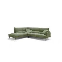 Ecksofa Egoitaliano "FUNNY, hochwertiges und aktuelles Design, bequeme Rückenlehne", grün, B:265cm H:90cm T:225cm, 48% Polyester, 40% Baumwolle, 12% Viskose, Sofas, toller Sitzkomfort, L-Form