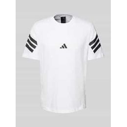 adidas Sportswear T-Shirt mit geripptem Rundhalsausschnitt