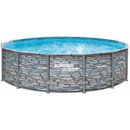 Stahlrahmen Aufstellpool Elite Frame Steinoptik rund - Summer Waves