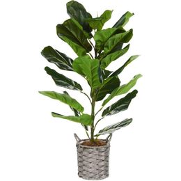 Beliani - Künstliche Topfpflanze Grünes Synthetisches Material 72 cm Fiddle Leaf Tree Pflanze Dekoratives Accessoire für Innenräume