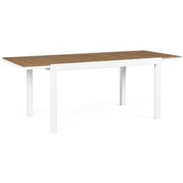 Bizzotto Ausziehbarer Tisch 140-200x90 weiß in Aluminium