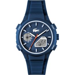 Chronograph Lacoste "LC33", blau, Armbanduhren, Herren, Armbanduhr, Herrenuhr, Silikonarmband, analog