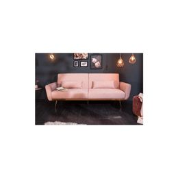 Riess Ambiente riess-ambiente Schlafsofa BELLEZZA- Retro 210cm altrosa 3-Sitzer Couch inkl. Kissen