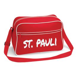 multifanshop Retrotasche - St. Pauli - Textmarker - Druck weiß - Tasche