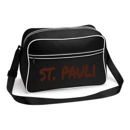 multifanshop Retrotasche - St. Pauli - Textmarker - Druck braun - Tasche