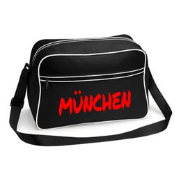 multifanshop Retrotasche - München rot - Textmarker - Druck rot - Tasche