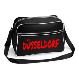 multifanshop Retrotasche - Düsseldorf - Textmarker - Druck rot - Tasche