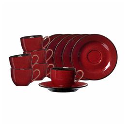Ritzenhoff & Breker Ritzenhoff & Breker Espressotassen mit Untertassen Gambia 90 ml 6er Set