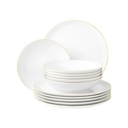 Seltmann Weiden Tafelservice Liberty Goldrand 12er Set