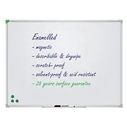 Franken Whiteboard Wandmontiert Magnetisch Emaille Einseitig 120 (B) x 90 (H) cm