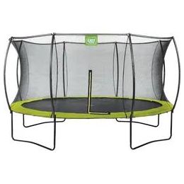 Gartentrampolin EXIT "Silhouette", grün (schwarz), Trampoline, Kinder, Ø 427cm, mit Sicherheitsnetz