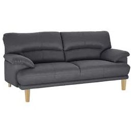 3-Sitzer Trendmanufaktur "Cecilia, Sofa in italienischem Design", grau (dunkelgrau), B:200cm H:87cm T:90cm, Sofas, mit tollem Sitzkomfort, extrabequeme Armlehnen, Holzfüße