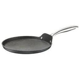 Pinti Inox Crêpepfanne PINTINOX "ST1", grau (schwarz, edelstahlfarben), H:1,8cm Ø:25cm, Pfannen, 3-lagige Antihaftbeschichtung, Induktionsgeeignet, Ø 25 cm