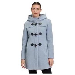 Outdoorjacke Gil Bret "Gil Bret Dufflecoat mit Kapuze" Gr. 42, blau (bright blau melange), Damen, Obermaterial: 70% Wolle, 20% Polyester, 10% Polyamid. Besatz: 45% Polyacryl, 30% Polyester, 20% Wolle, 5% Diverse Faserarten. Futter: 100% Polyester., Jacken