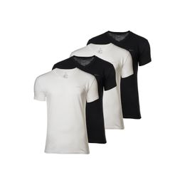 T-Shirt Gant "T-Shirt 4er Pack" Gr. L, schwarz (schwarz, weiß), Herren, Obermaterial: 100% Baumwolle CO., Shirts