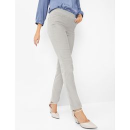 5-Pocket-Hose RAPHAELA BY Brax "Style PAMINA", Damen, Gr. 46, Normalgrößen, grau (hellgrau), 67% Baumwolle, 31% Viskose, 2% Elasthan, Hosen