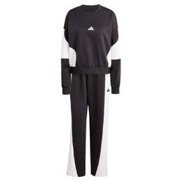adidas Sportswear Trainingsanzug 'Laziday' Damen Größe XXXL/4XL schwarz / weiß
