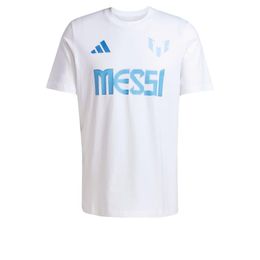 adidas Performance Funktionsshirt 'Messi' Herren Größe L azur / weiß