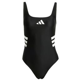 adidas Performance Sportbadeanzug '3-Stripes U-back' Damen Größe XXS schwarz / weiß