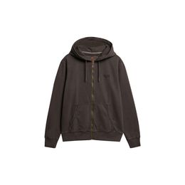 Superdry Zip-Up Hoodie 'Essential' male Brown size M